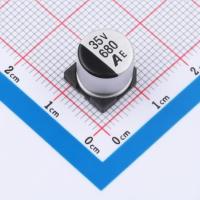 China Electronic components featuring Honor Elec GVE1V681M1010 resistors with multiple resistance values for sale