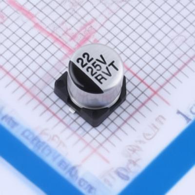China Wide range capacitor Honor Elec RYRVT25V22UF6*5 with multiple voltage ratings and capacitance options for sale