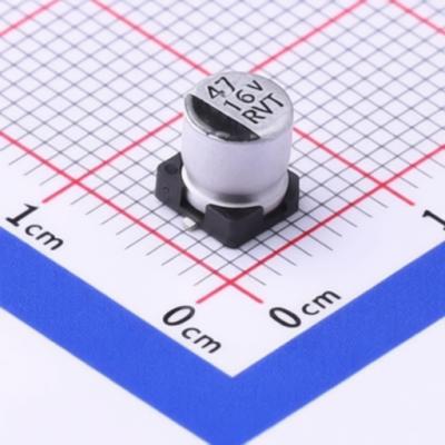 China precise Honor Elec RVT1C470M0505 electronic component featuring detailed dimensions and electrical ratings for technical for sale