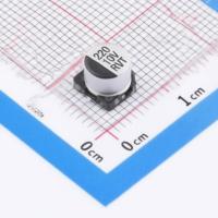 China Electronic capacitor set Honor Elec RYRVT10V220UF6*5 ideal for various voltage and capacitance needs for sale