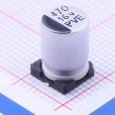 China Technical details of Honor Elec RVE1C471M0810 electronic component voltage 110 V and size 3 x 4 x 5 for sale
