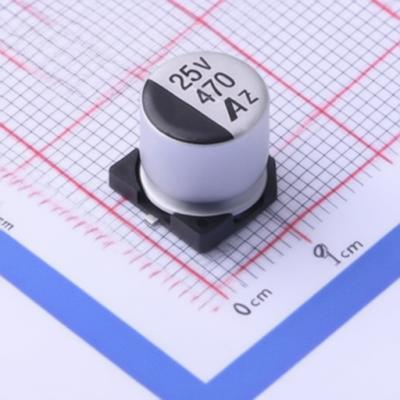 China 470uF 25V Aluminum Electrolytic Capacitor HRK GVZ1E477M1010CNVC SMD with Long Life and High Stability for sale