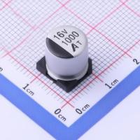 China Aluminum electrolytic capacitor HRK GVT1C108M1010CNVC 1000 farads 16 volts designed for surface mounting for sale