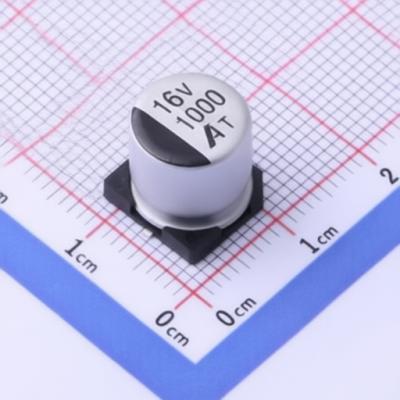 China Aluminum electrolytic capacitor HRK GVT1C108M1010CNVC 1000 farads 16 volts designed for surface mounting for sale