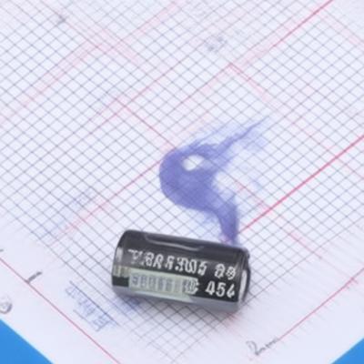 China plug-in aluminum electrolytic capacitor HRK CD1101071VM0612VFL with black sleeve and white lettering for sale