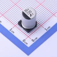 China 220F 35V Al Ecap Capacitor HRK GVE1V227M0810CNVC Designed for High Density Surface Mounting and Performance for sale