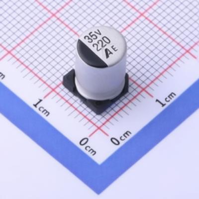 China 220F 35V Al Ecap Capacitor HRK GVE1V227M0810CNVC Designed for High Density Surface Mounting and Performance for sale