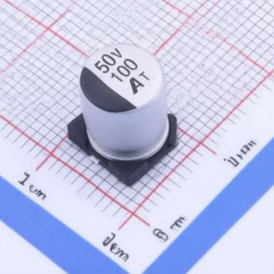 China Aluminum Electrolytic Capacitor HRK GVT1H107M0810CNVC 100uF 50V SMD Type for Electronic Applications for sale