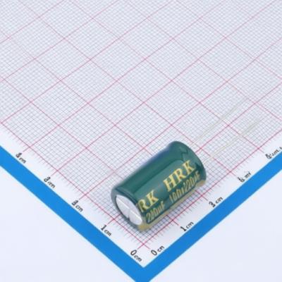 China Low Leakage Current HRK CD2882272AM1321VFL Plug-in Aluminum Electrolytic Capacitor with Green Sleeve for sale