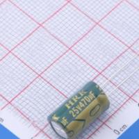 China Durable aluminum electrolytic capacitor HRK CD2884771EM0812VFL plug in type with green sleeve gold marking for sale