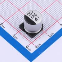 China Aluminum electrolytic capacitor HRK GVT1E687M1010CNVC 680uF 25V SMD type for high density PC boards for sale
