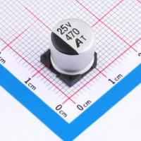 China Surface mount aluminum electrolytic capacitor HRK GVT1E477M1010CNVC 470uF 25V 2000 hours endurance for sale