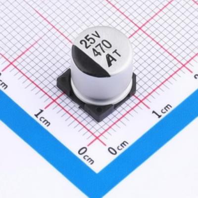 China Surface mount aluminum electrolytic capacitor HRK GVT1E477M1010CNVC 470uF 25V 2000 hours endurance for sale