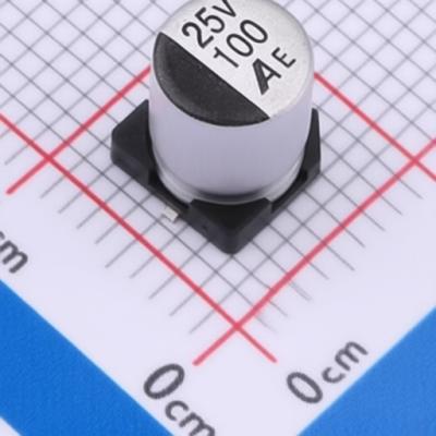 China Durable Aluminum Electrolytic Capacitor HRK GVE1E107M0608CNVC Operating from Minus 55 to 105 Degrees for sale