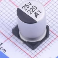 China 220uF 25V aluminum electrolytic capacitor HRK GVT1E227M0810CNVC for high density PC board mounting for sale