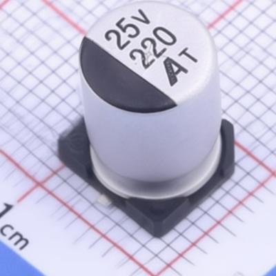 China 220uF 25V aluminum electrolytic capacitor HRK GVT1E227M0810CNVC for high density PC board mounting for sale