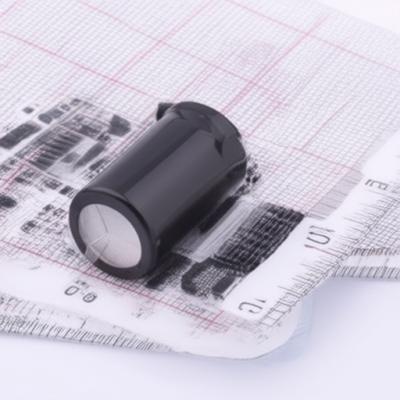 China plug-in aluminum electrolytic capacitor HRK CD110127M2G1830VFL with black sleeve and low leakage current for sale