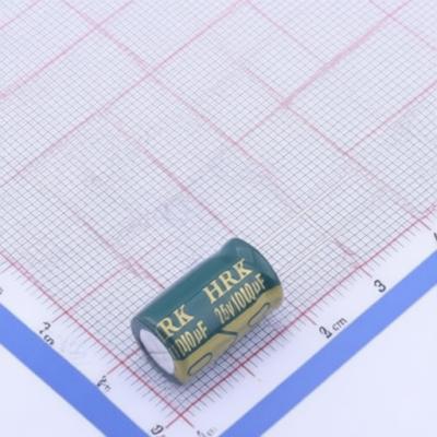 China Durable HRK 25V1000uF CD288 Plug In Type Aluminum Electrolytic Capacitor for High Frequency Circuits for sale