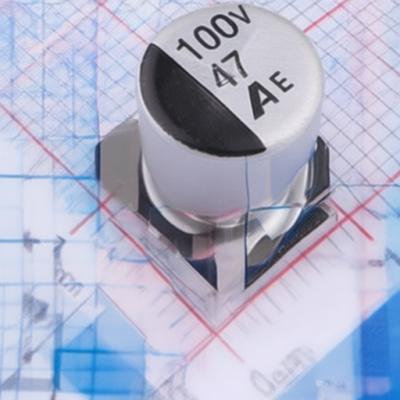 China Surface Mount Aluminum Electrolytic Capacitor HRK GVE2A476M1010CNVC 47uF 100V 3000 Hours Endurance for sale