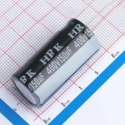 China Plug-in Aluminum Electrolytic Capacitor HRK CD110157M2G1836VFL 33F 400V Black Sleeve White Printing for sale