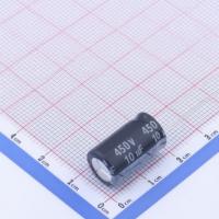 China Plug in aluminum electrolytic capacitor HRK 450V10uF CD110 with performance under various conditions for sale