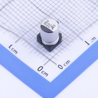 China SMD Aluminum Electrolytic Capacitor 22uF 35V HRK GVE1V226M0506CNVC designed for surface mount applications for sale