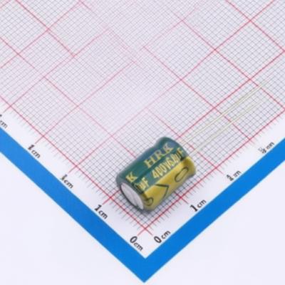 China plugin aluminum electrolytic capacitor HRK CD288685M2G1013VFL with green sleeve and gold lettering for sale