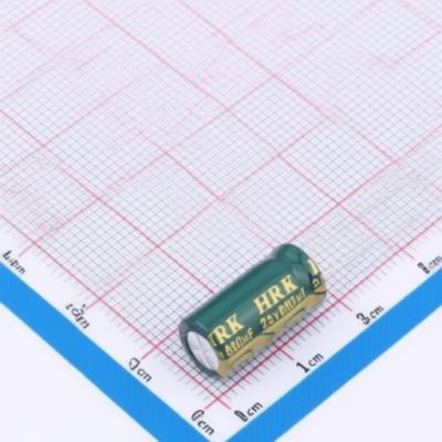China Plug in Aluminum Electrolytic Capacitor HRK CD288687M1E0816VFL with Gold Lettering and Green Sleeve for sale