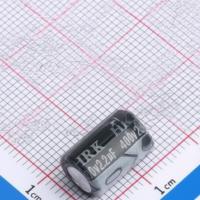 China 33 microfarads 400 volts plug in aluminum electrolytic capacitor HRK CD1102252GM0812VFL black sleeve for sale