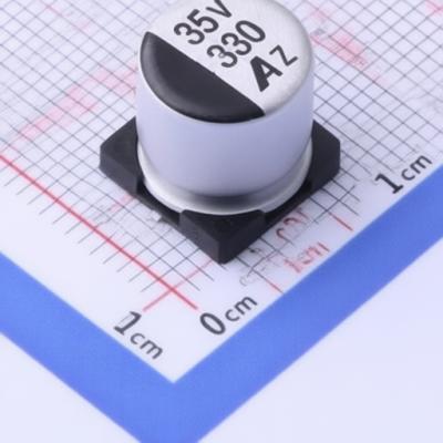 China Surface Mount Aluminum Electrolytic Capacitor HRK GVZ1V337M1010CNVC with 330uF 35V and Extra Low ESR for sale