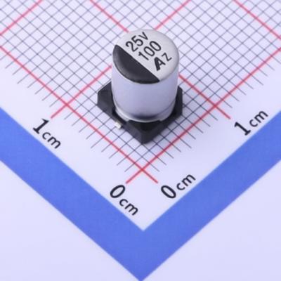 China Aluminum Electrolytic Capacitor 25V 100uF HRK GVZ1E107M0608CNVC SMD Type Suitable for Stable Operation for sale