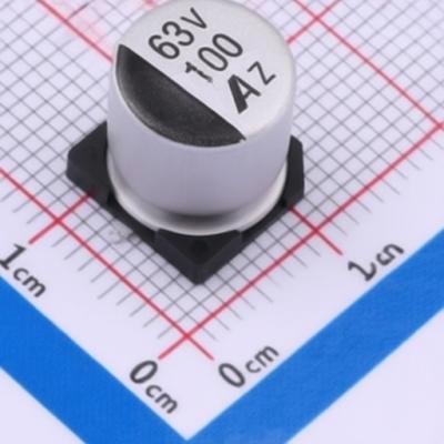 China Surface Mount Aluminum Electrolytic Capacitor GVZ1J107M1010CNVC 100 microfarad 63 volt specification for sale