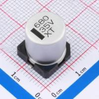 China Surface Mount Aluminum Electrolytic Capacitors JARSON XT1V681M1313 Suitable for Reflow Soldering Processes for sale