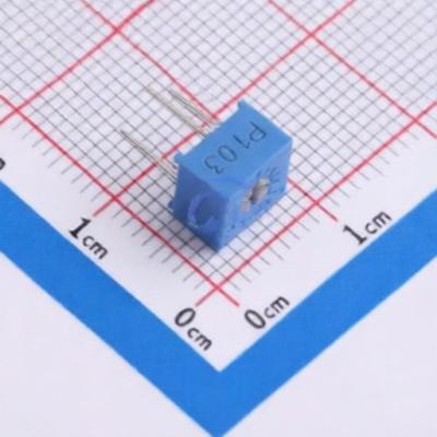China Single turn glass glaze potentiometer JIERR 3362P-1-103 compact size performance and 0.5 watt power rating for sale