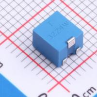China Multi Turn Cermet Surface Mount Trimming Potentiometers JIERR 3224W-1-104 4mm Square Body Glass Glaze Element for sale