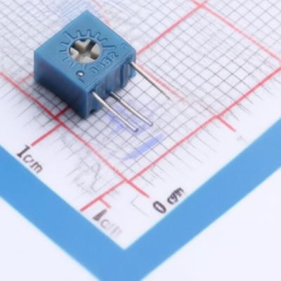 China Compact glass glazed potentiometer with single turn adjustment and 0.5 watt power JIERR 3362S-1-201LF for sale