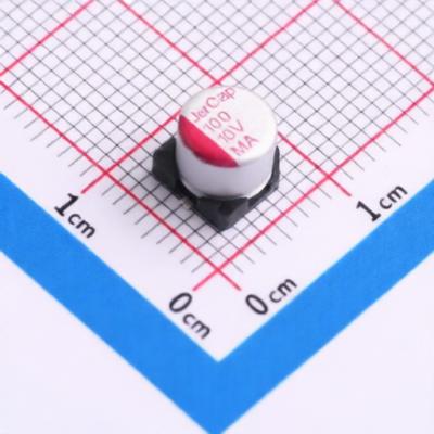 China SMD solid aluminum electrolytic capacitors JIERR MA10V100M6X6 with wide voltage and capacitance ratings for sale