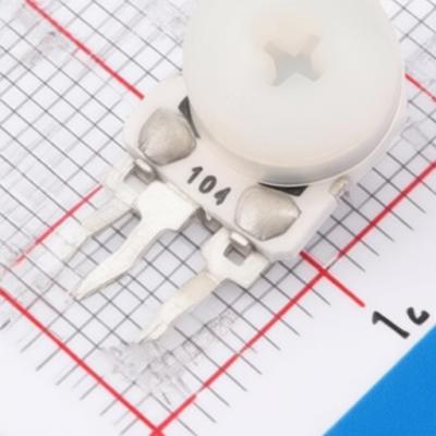 China Ceramic Trimmer Potentiometer JIERR JER825VC-104 with Rated Power 0.5W and Metal Glaze Resistive Element for sale