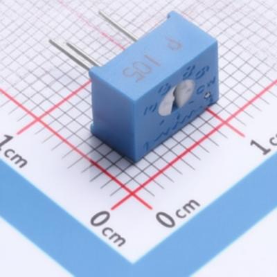 China Glass glaze pre adjusted multi turn potentiometer JIERR 3386P 1 105LF with 10 to 5M resistance range for sale