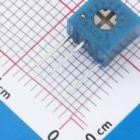 China Glass Glazed Potentiometer with Single Turn Adjustment and 10 Percent Resistance Tolerance JIERR 3362X-1-502LF for sale