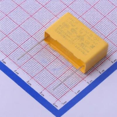 China electronic capacitor Jimson MKP105K275A15 with radial tinned wire leads and flame retardant plastic case for sale