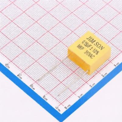 China RoHS 2.0 compliant capacitor Jimson MKP154K310A01 with polypropylene film dielectric and welded terminal contacts for sale