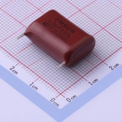 China Capacitor Jimson MPP105J250D02 featuring vacuum evaporated metal electrodes and radial leads design for sale