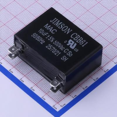 China Flame retardant plastic case capacitor Jimson MAC106J500A01 for ac motor and transformer applications for sale