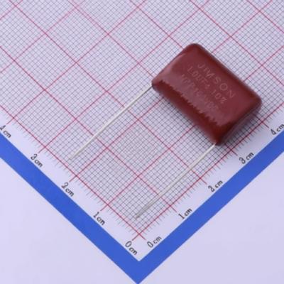 China Epoxy coated capacitor Jimson MPP105K400D02 with radial leads and vacuum evaporated metal electrodes for sale