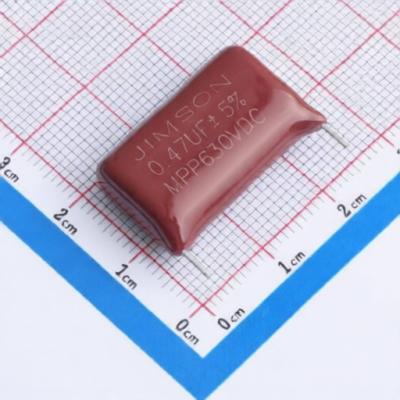 China radial lead capacitor Jimson MPP474J630D08 with vacuum evaporated metal electrodes and epoxy resin coating for sale