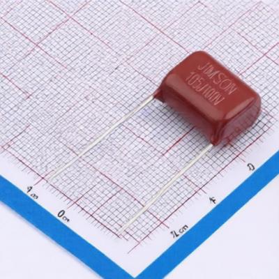China Polypropylene film capacitor Jimson MPP105J100D01 with fire retardant coating and flexible insulated leads for sale