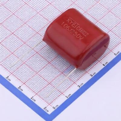 China Metallized Polypropylene Film Capacitor KYET KP106J2E2701 with UL V0 Epoxy Resin and Plastic Housing for sale