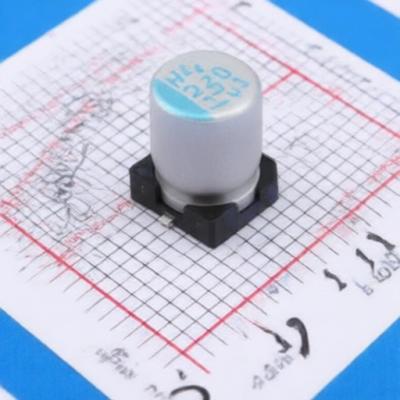China High endurance Organic Conductive Polymer Capacitors Lelon OVG221M1CTR-0608 with ultra low ESR rating for sale