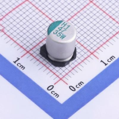 China Conductive Polymer Hybrid Capacitors Lelon HBW470M1VTR-0608KACS for Electronic Circuit Applications for sale
